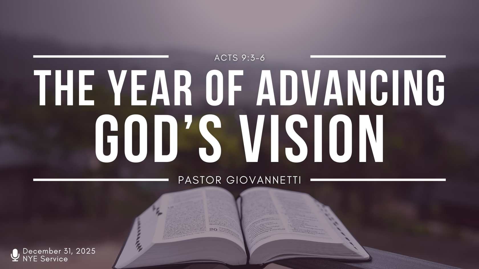 The Year of Advancing God's Vision - Standing In The Word Ministries